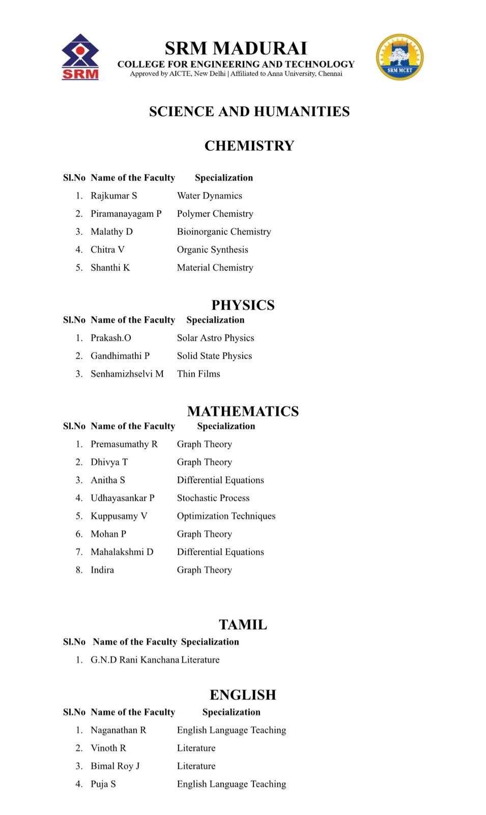 Artificial Intelligence and Machine Learning - SRM MCET
